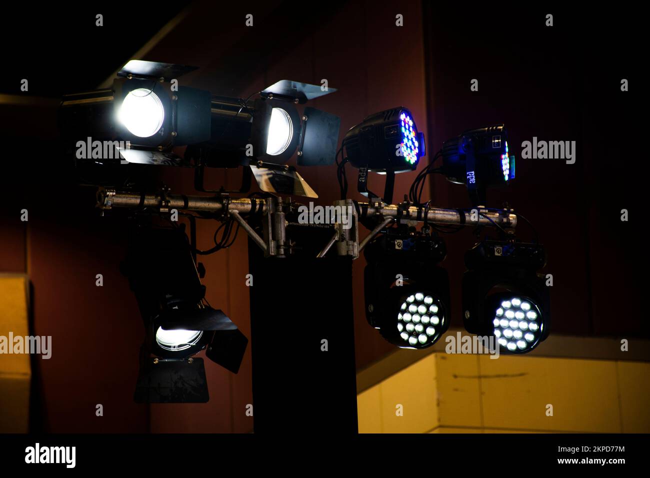 Lighting color sound effects and spotlight for actress or musician ...