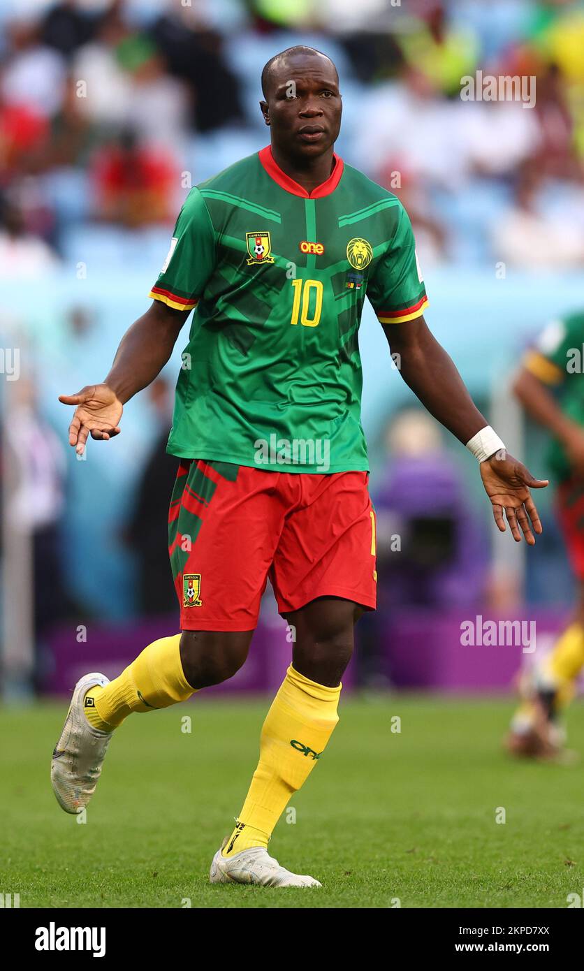 Al Wukair, Qatar. 28th Nov, 2022. Vincent Aboubakar of Cameroon during ...