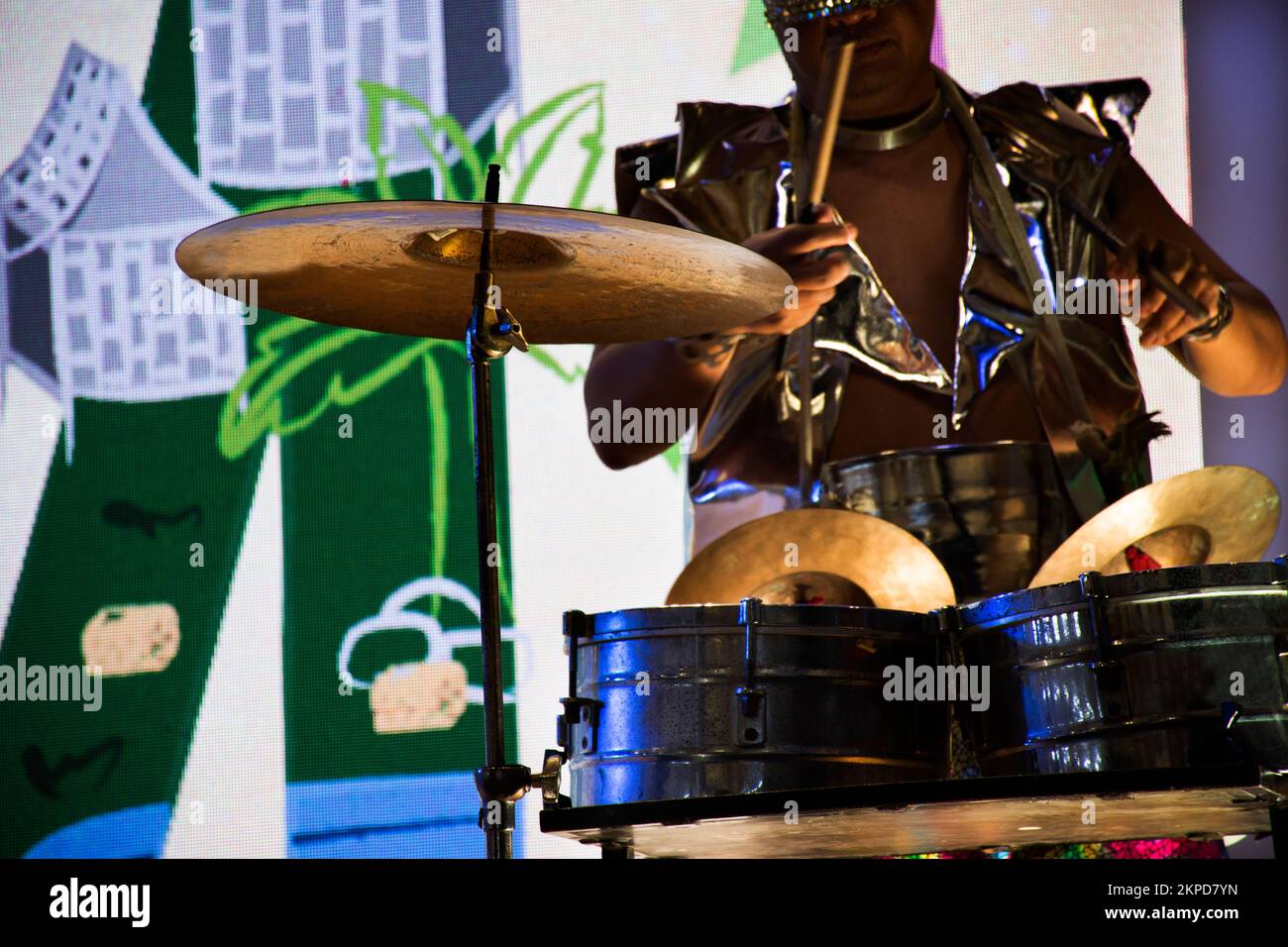 Music band and thai men actor or musician playing classic instrument ...