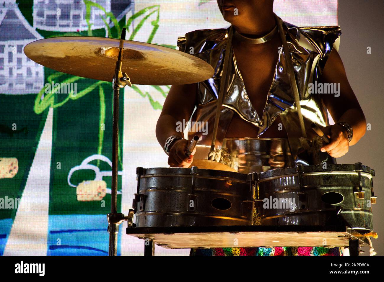 Music band and thai men actor or musician playing classic instrument ...