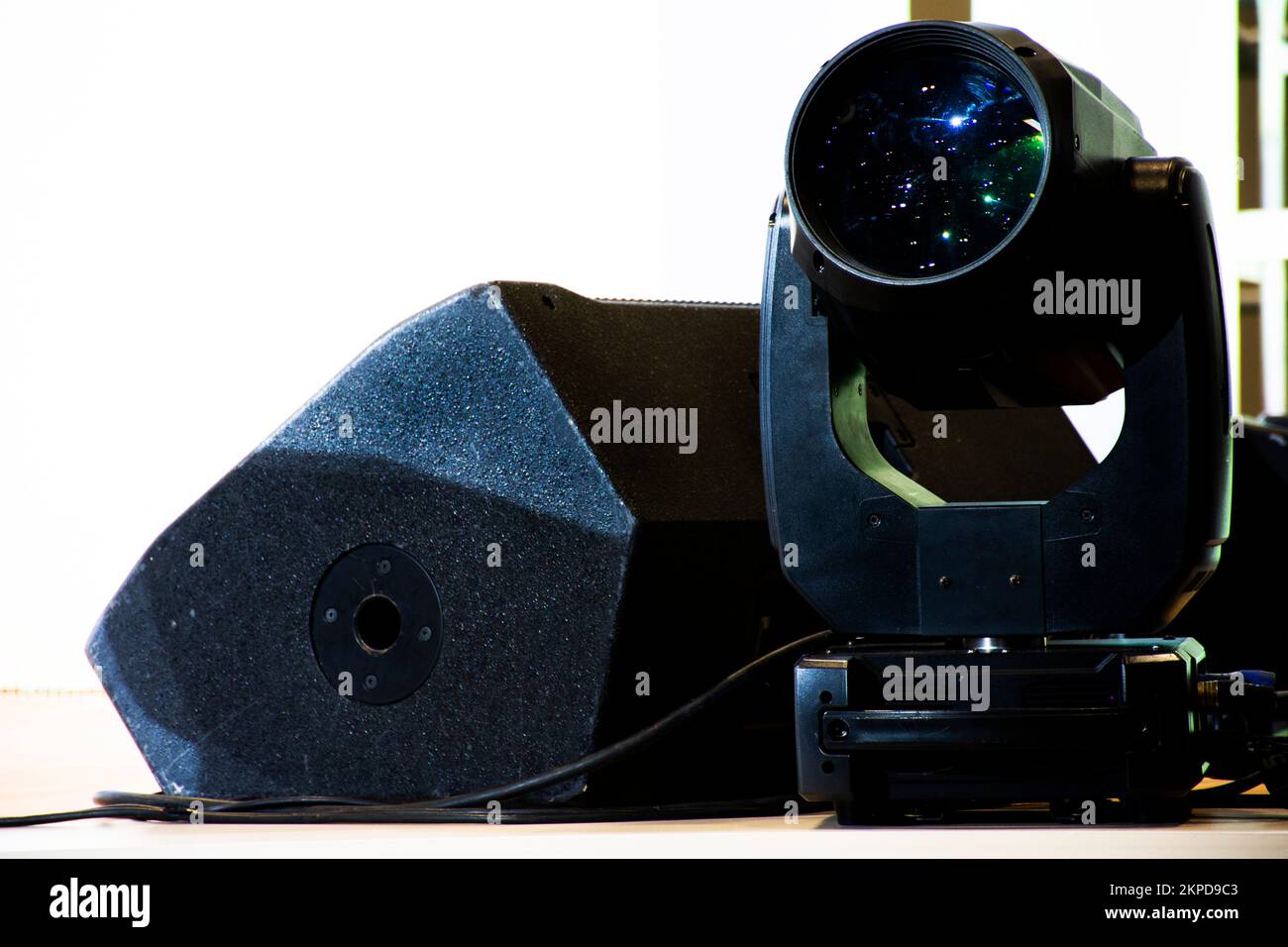 Lighting color sound effects and spotlight for actress or musician ...