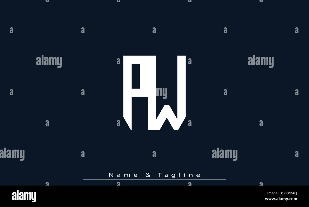 Alphabet letters Initials Monogram logo PW , WP Stock Vector Image ...