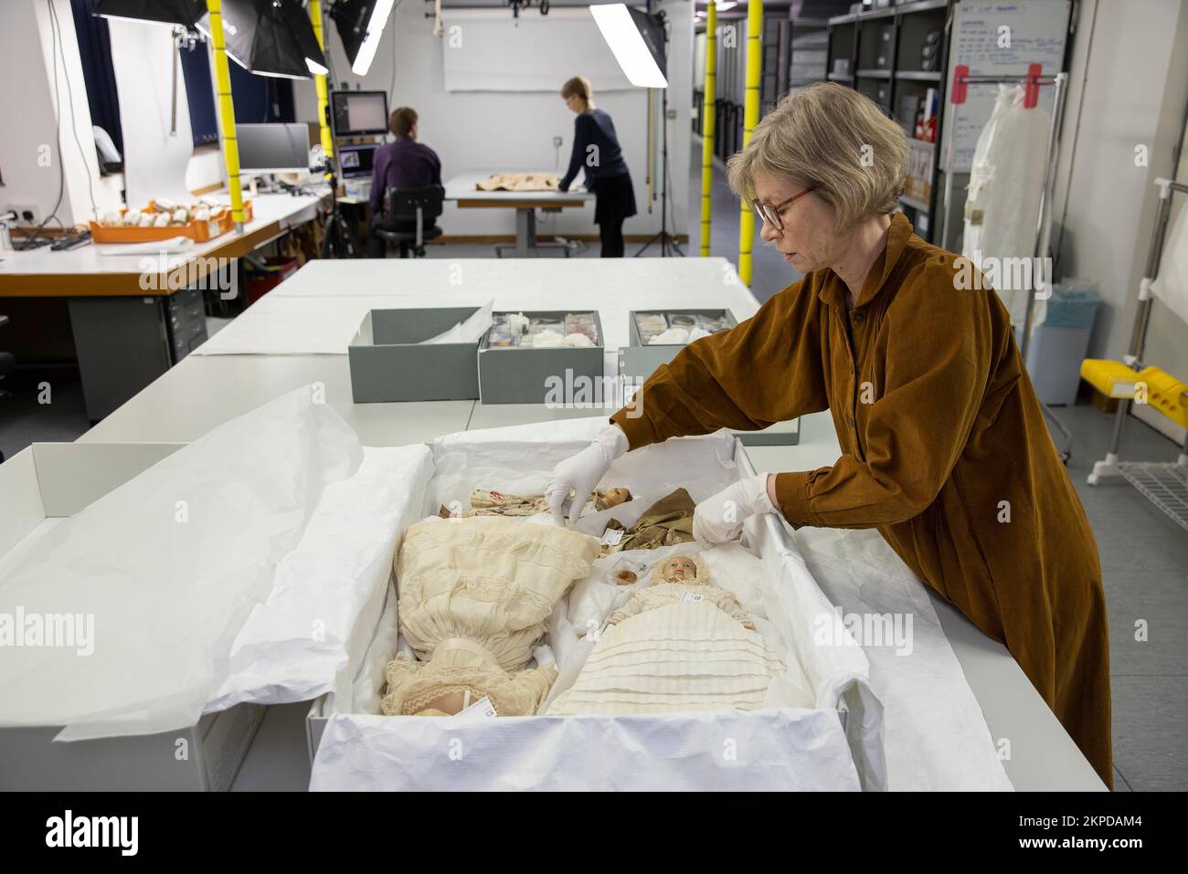 Catherine Nightingale, Conservation Manager (New Museum) packing and ...