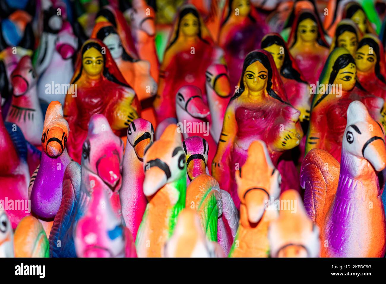 The art of colorful clay dolls. Beautiful clay dolls make a striking ...