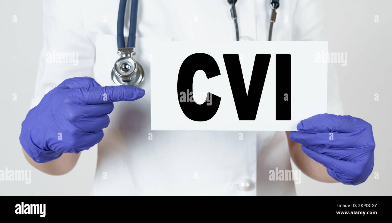 Medicine and health concept. The doctor points his finger at a sign ...