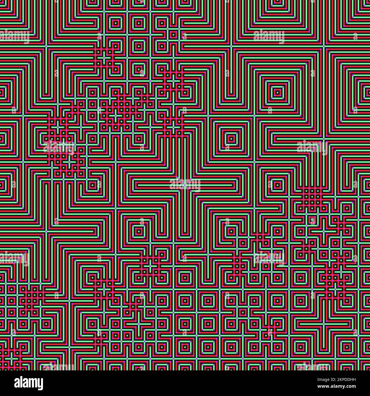 Abstract line maze generative art background art illustration Stock ...