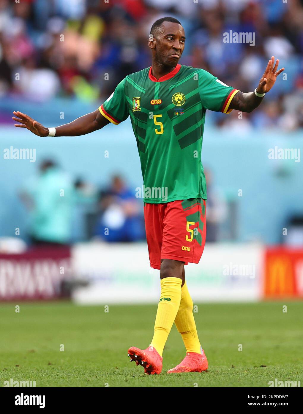 Al Wukair, Qatar. 28th Nov, 2022. Gael Ondoua of Cameroon during the ...