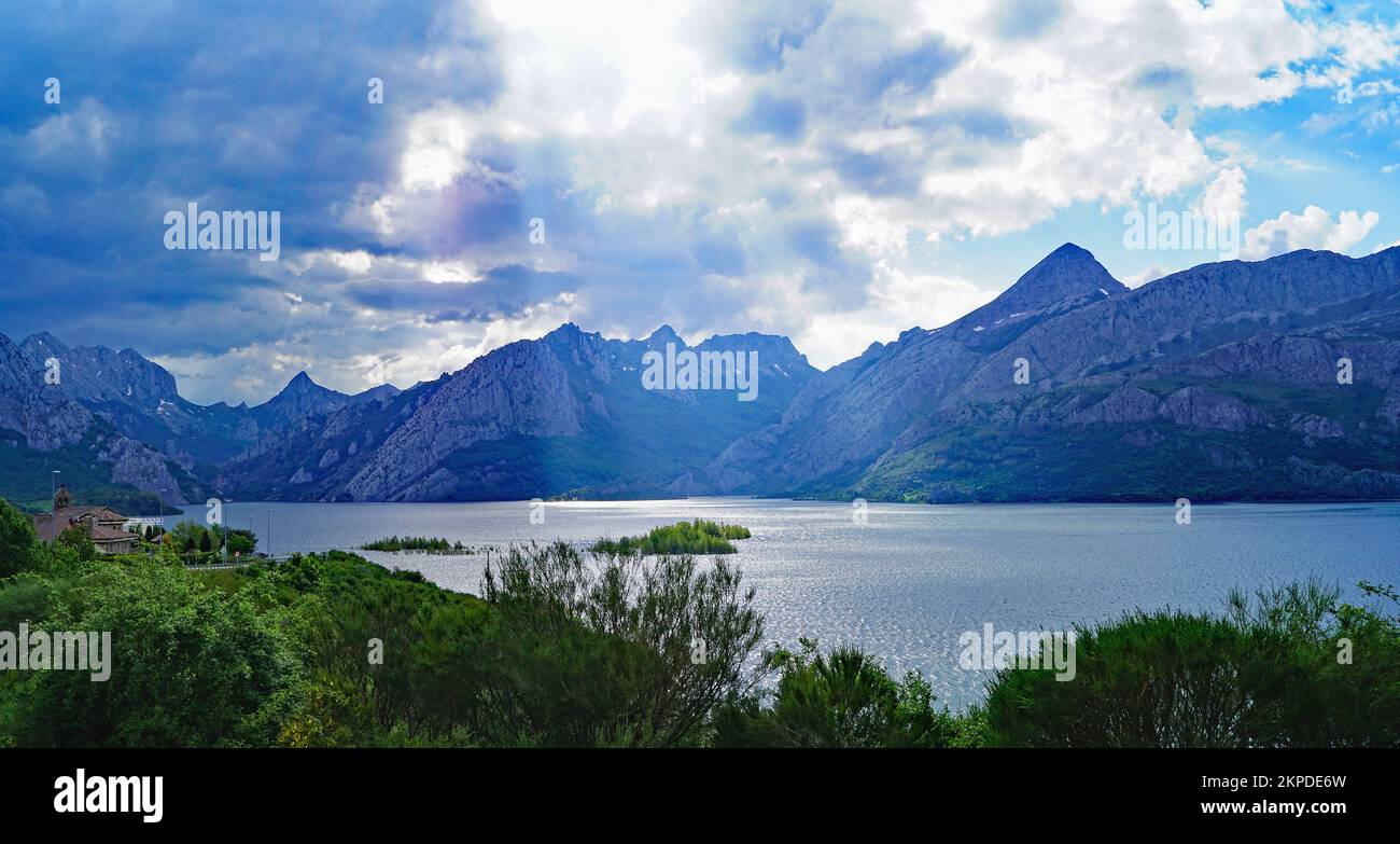 Riaño, landscape of the province of León, Community of Castilla y León ...
