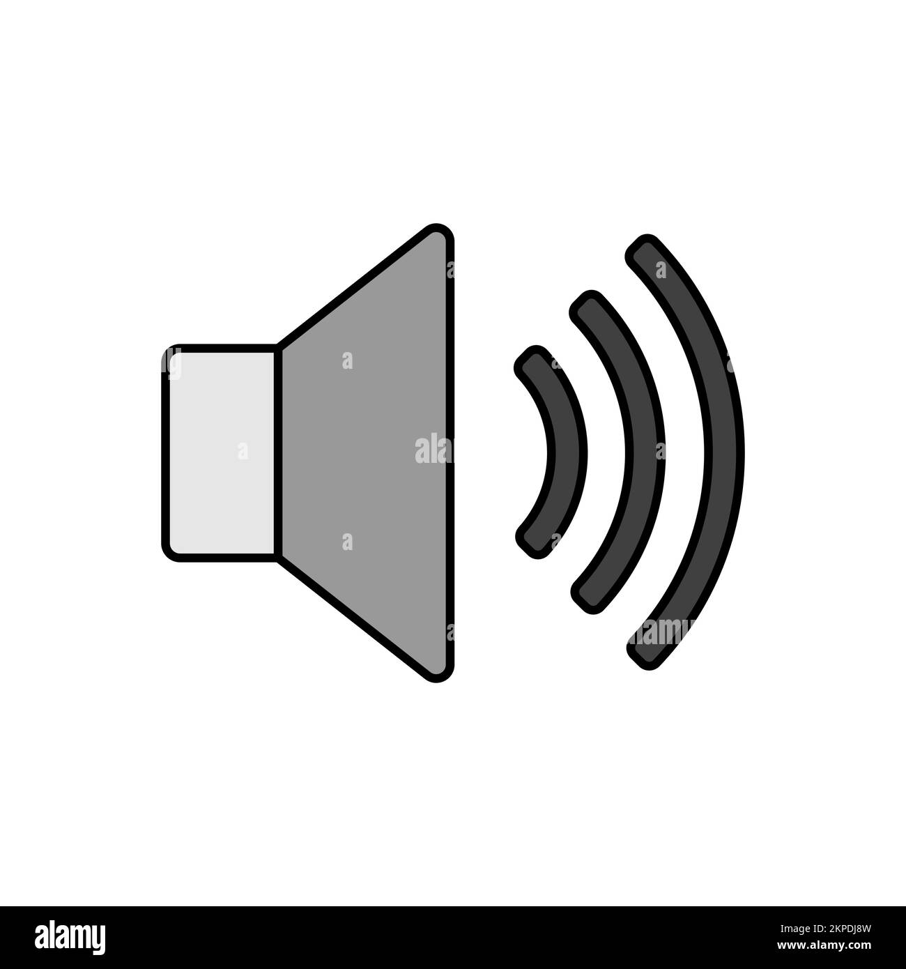 Max volume high color vector grayscale icon. Graph symbol for music and ...