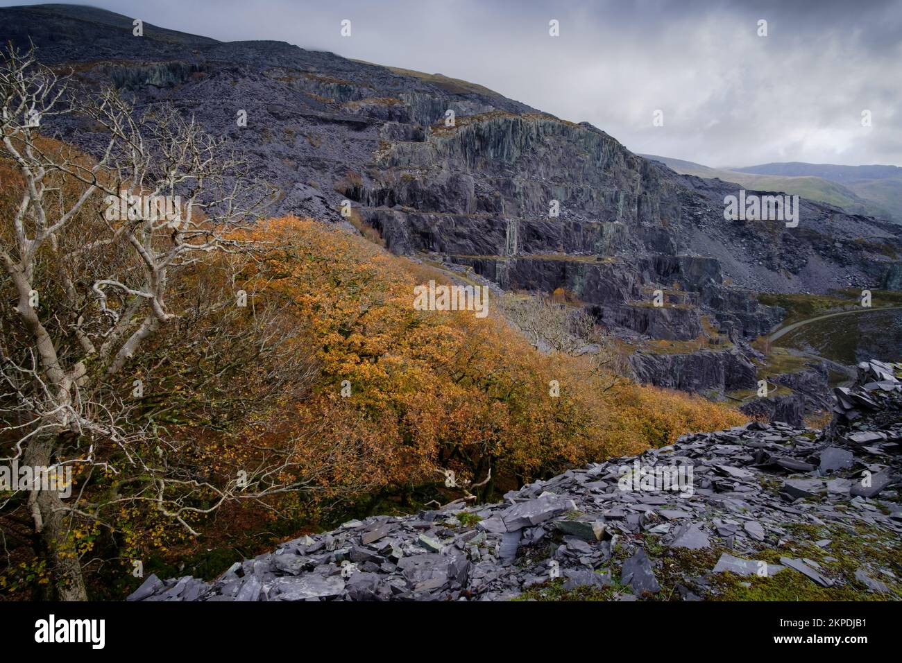 Dinorwic Slate quarry in Snowdonia, Gwynedd, North Wales, Great Britain ...