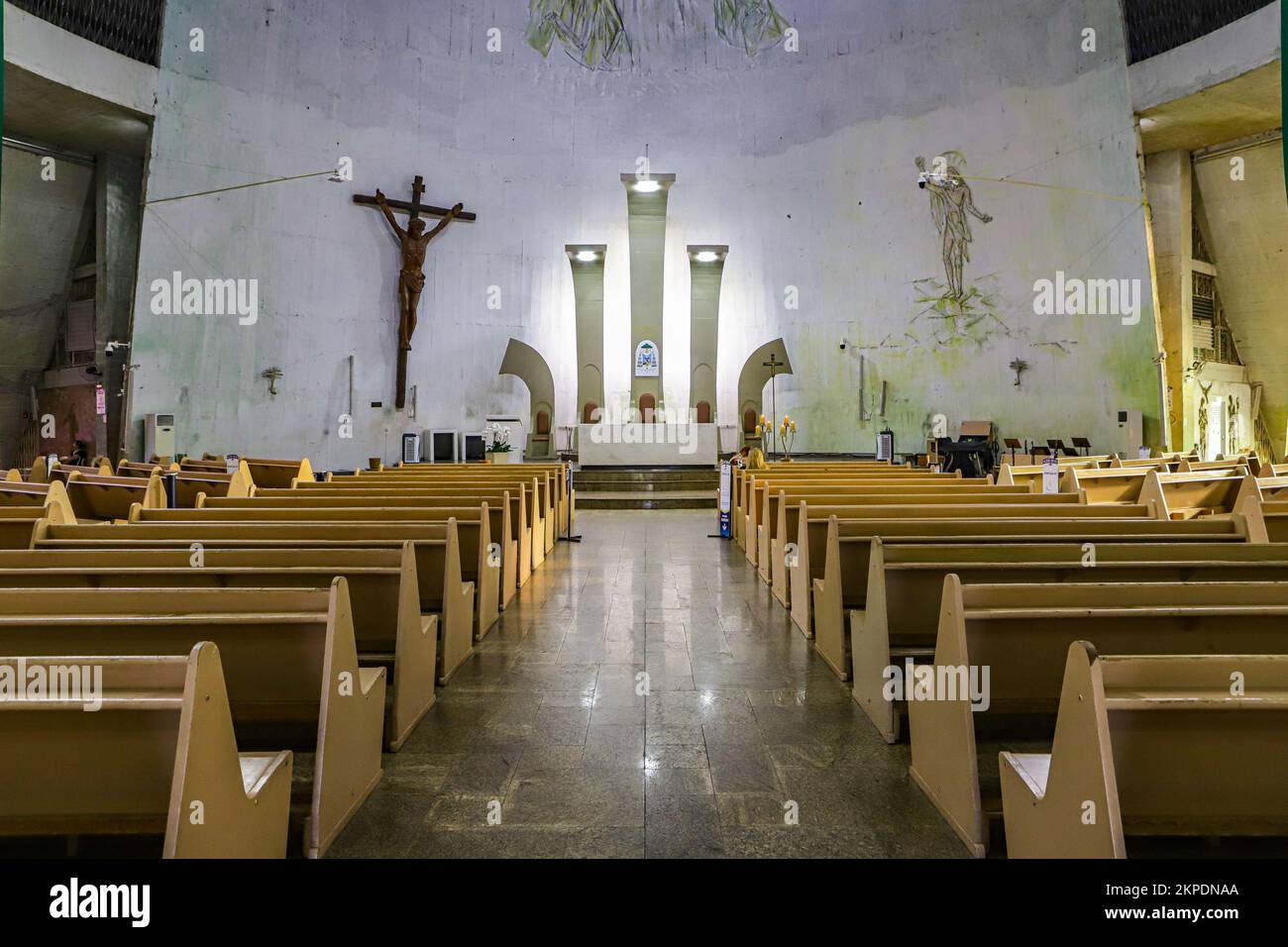 Cathedral of Maringá, internal image, postcard of the city located in the northern region of ...