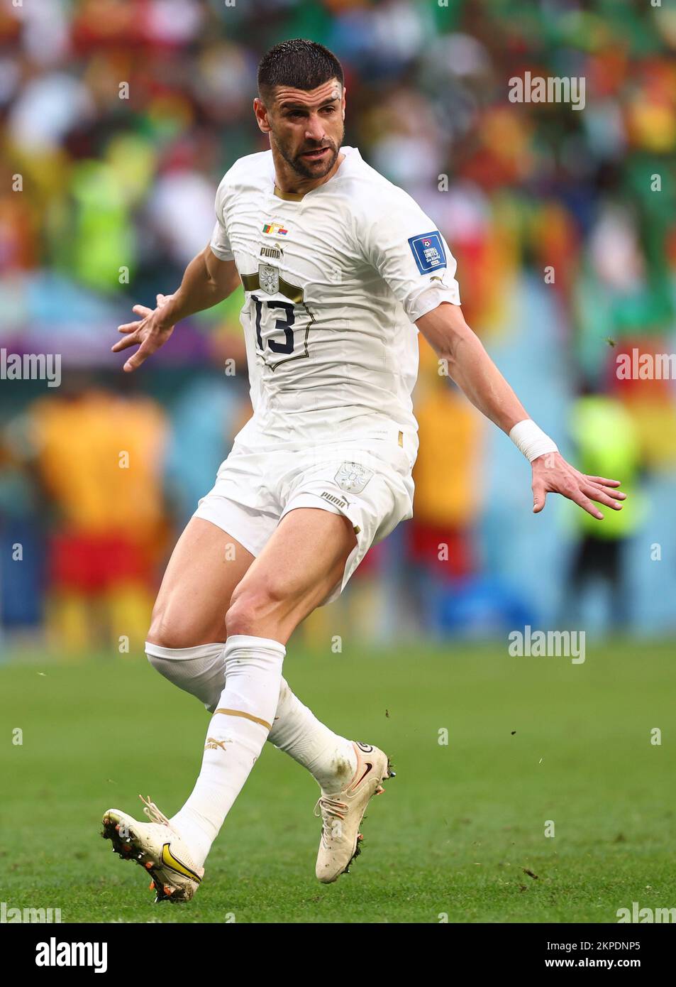 Al Wukair, Qatar. 28th Nov, 2022. Stefan Mitrovic of Serbia during the ...