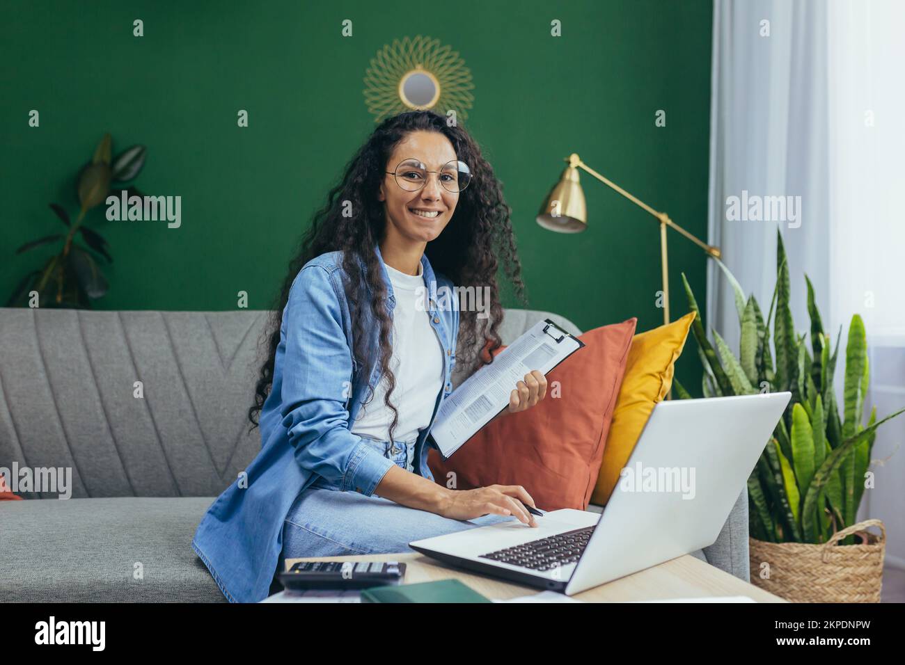 A young beautiful Latin American woman teacher of mathematics ...