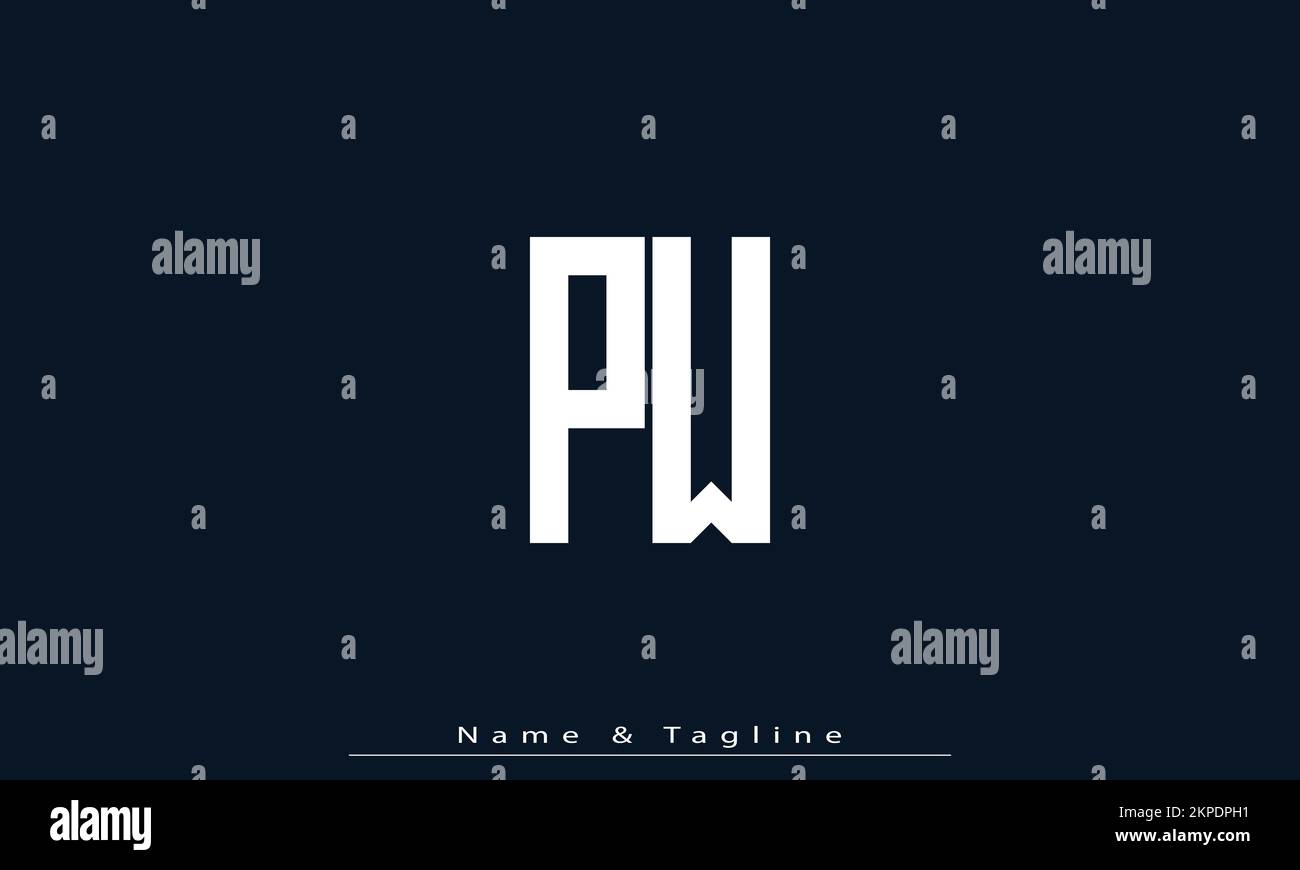 Alphabet letters Initials Monogram logo PW , WP Stock Vector Image ...