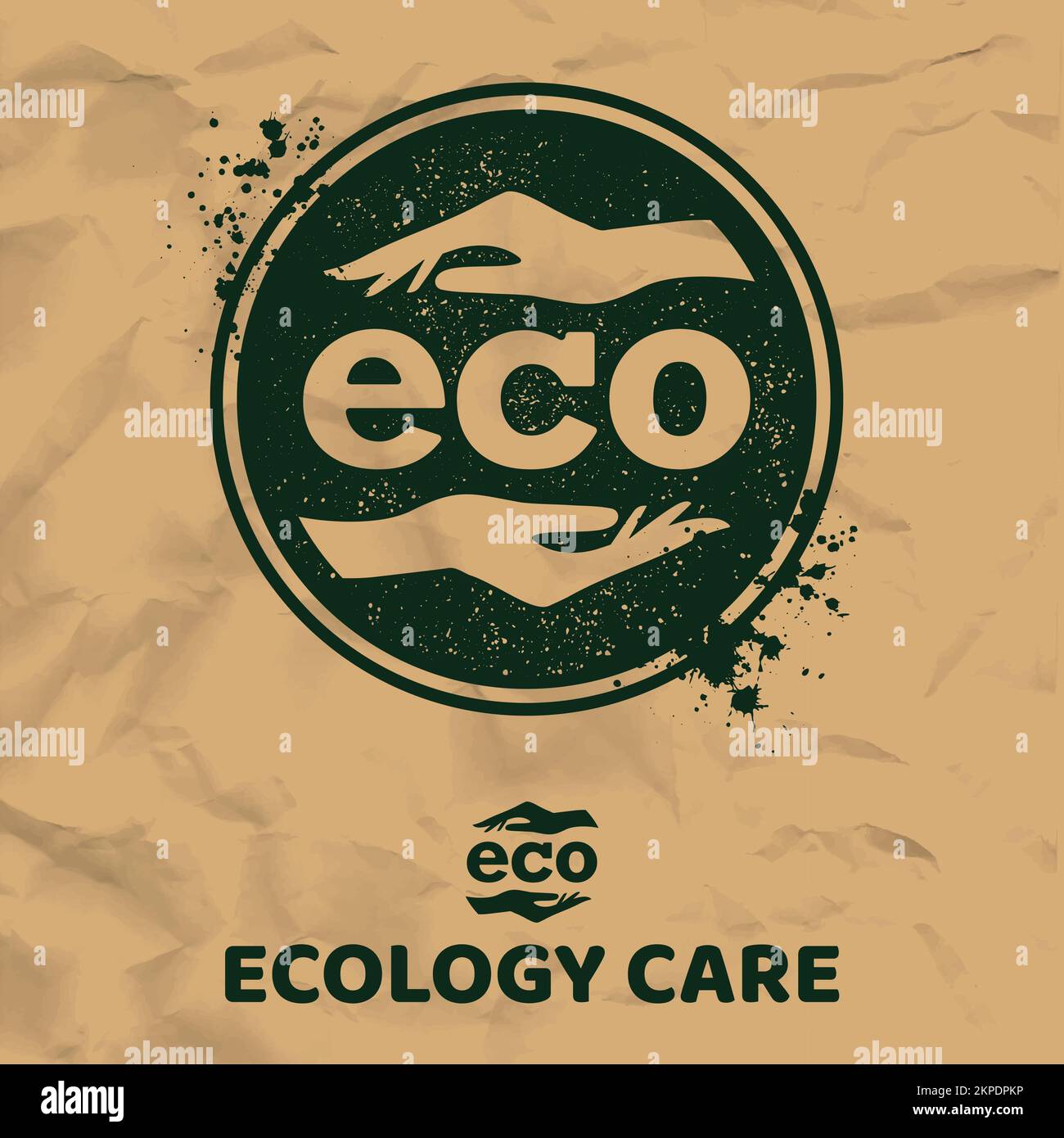 Paper eco care hands icon Stock Vector Image & Art - Alamy