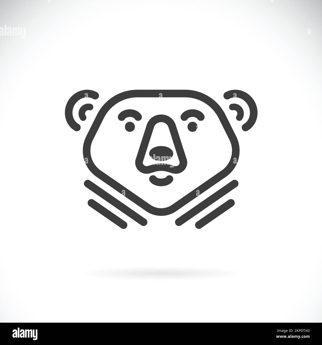 Vector of bear head design on white background., Wild Animals. Easy ...
