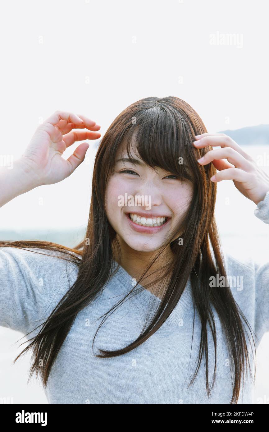 Expressive young Japanese woman Stock Photo - Alamy