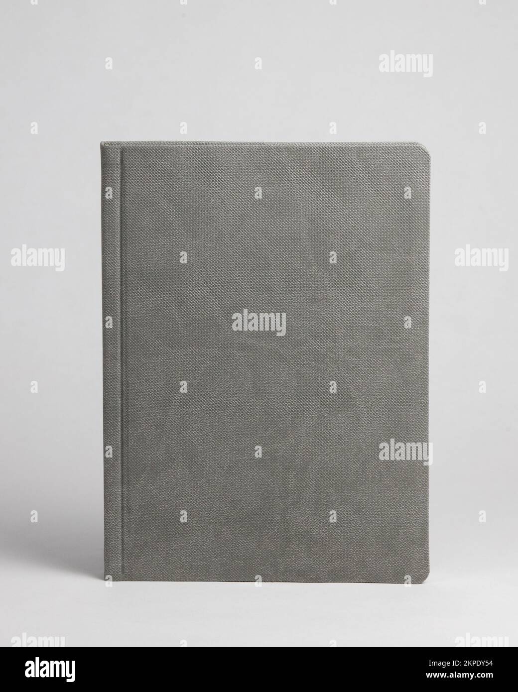Business concept - Top view collection of grey notebook front, back pen ...