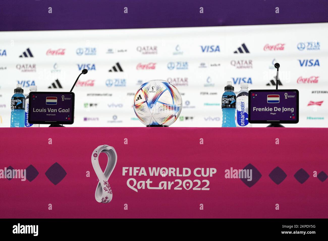DOHA, 28-11-2022 Oranje in Qatar. Press conference Netherlands before ...