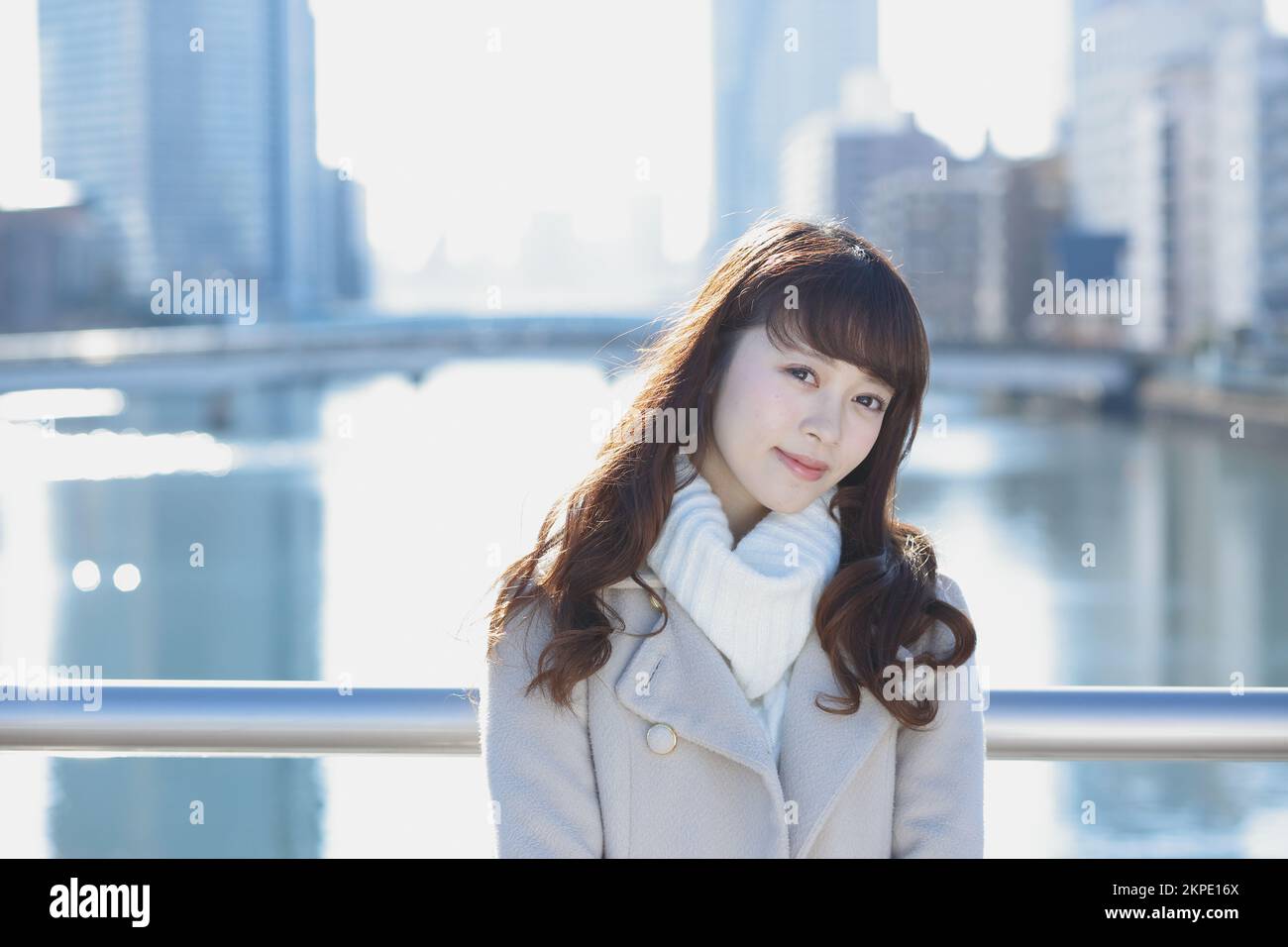 Woman walking winter tokyo japan hi-res stock photography and images ...
