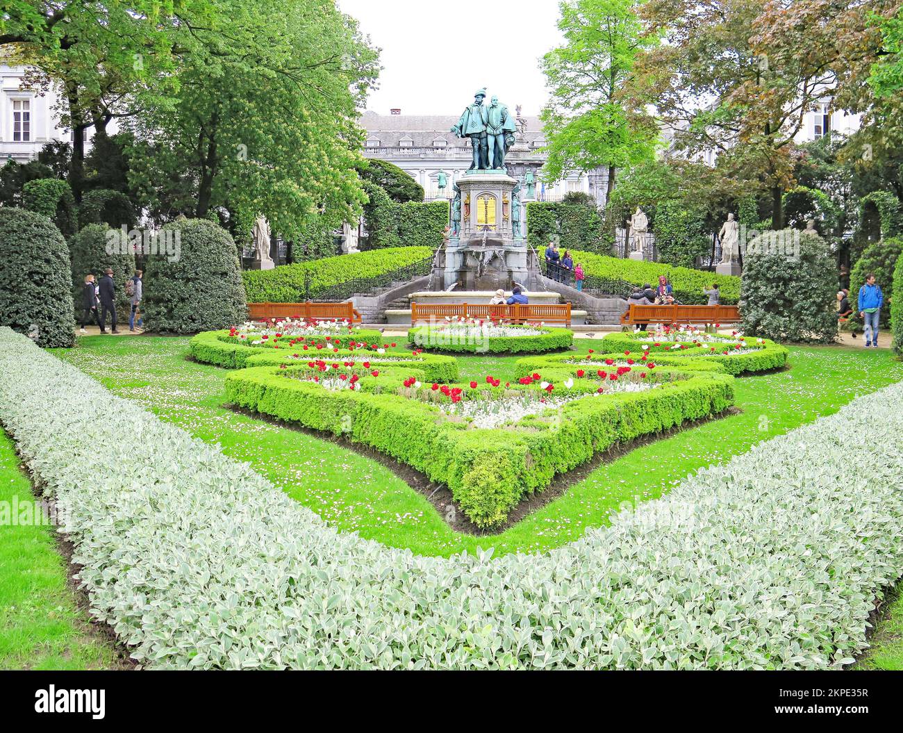 View of the Brussels gardens in Belgium, Europe Stock Photo - Alamy