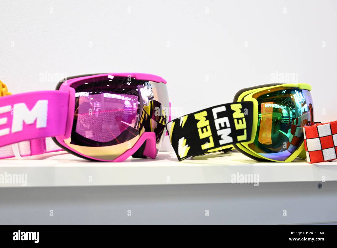Munich, Germany. 28th Nov, 2022. Ski goggles of the manufacturer LEM ...