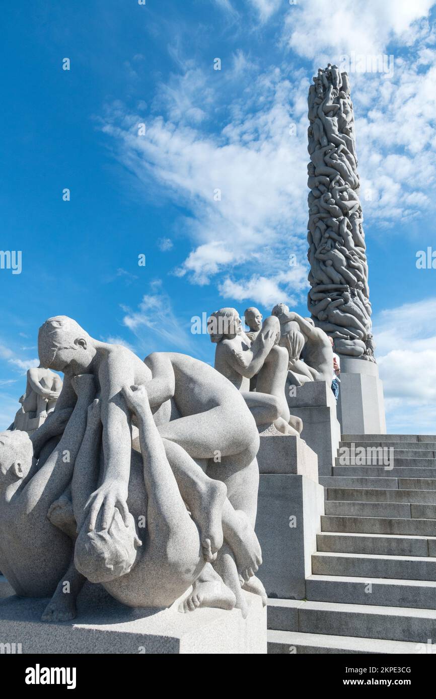 Sculpture park in the Frogner Park with more than 200 sculptures by ...