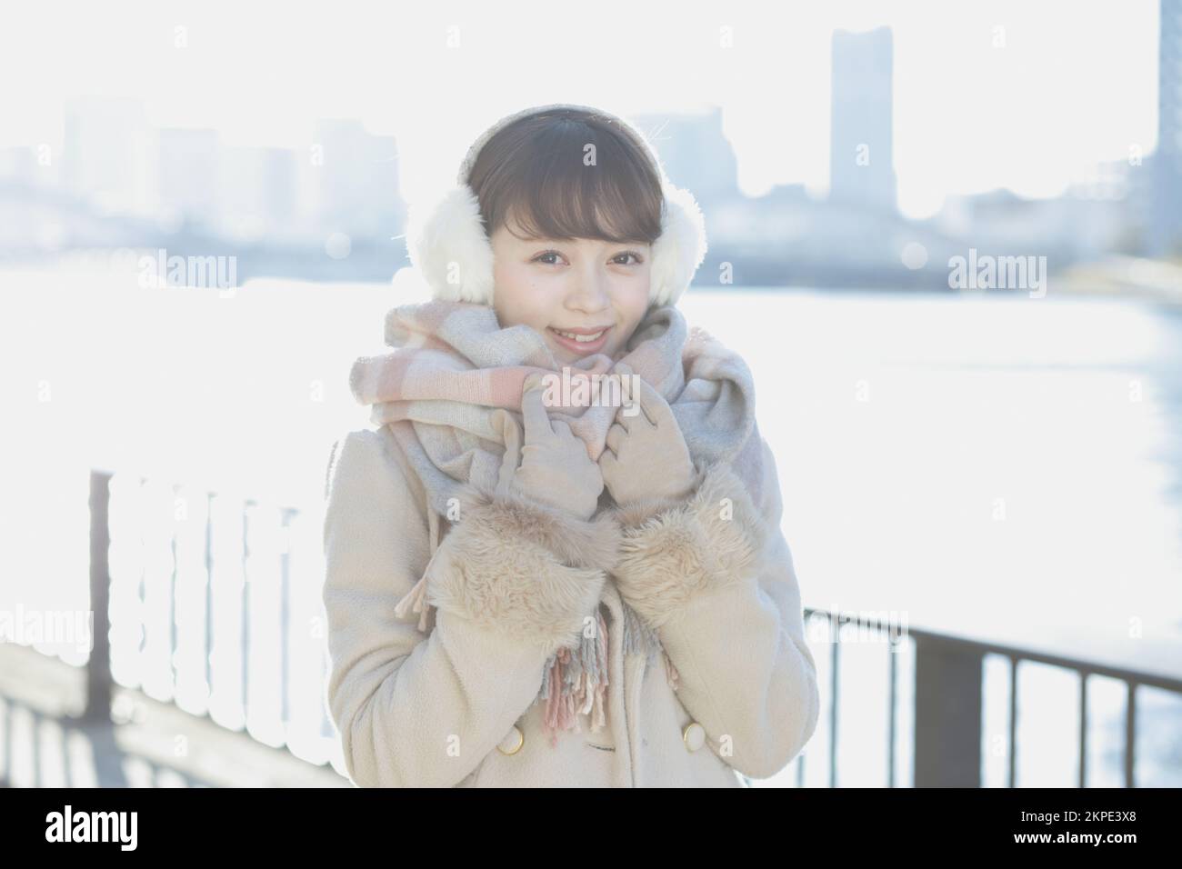 Woman walking winter tokyo japan hi-res stock photography and images ...