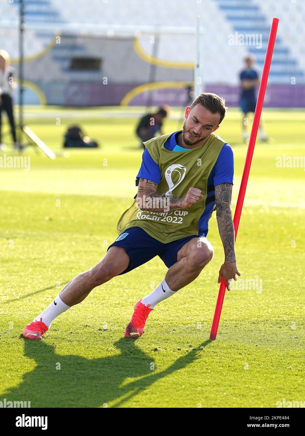 England's James Maddison during a training session at the Al Wakrah ...