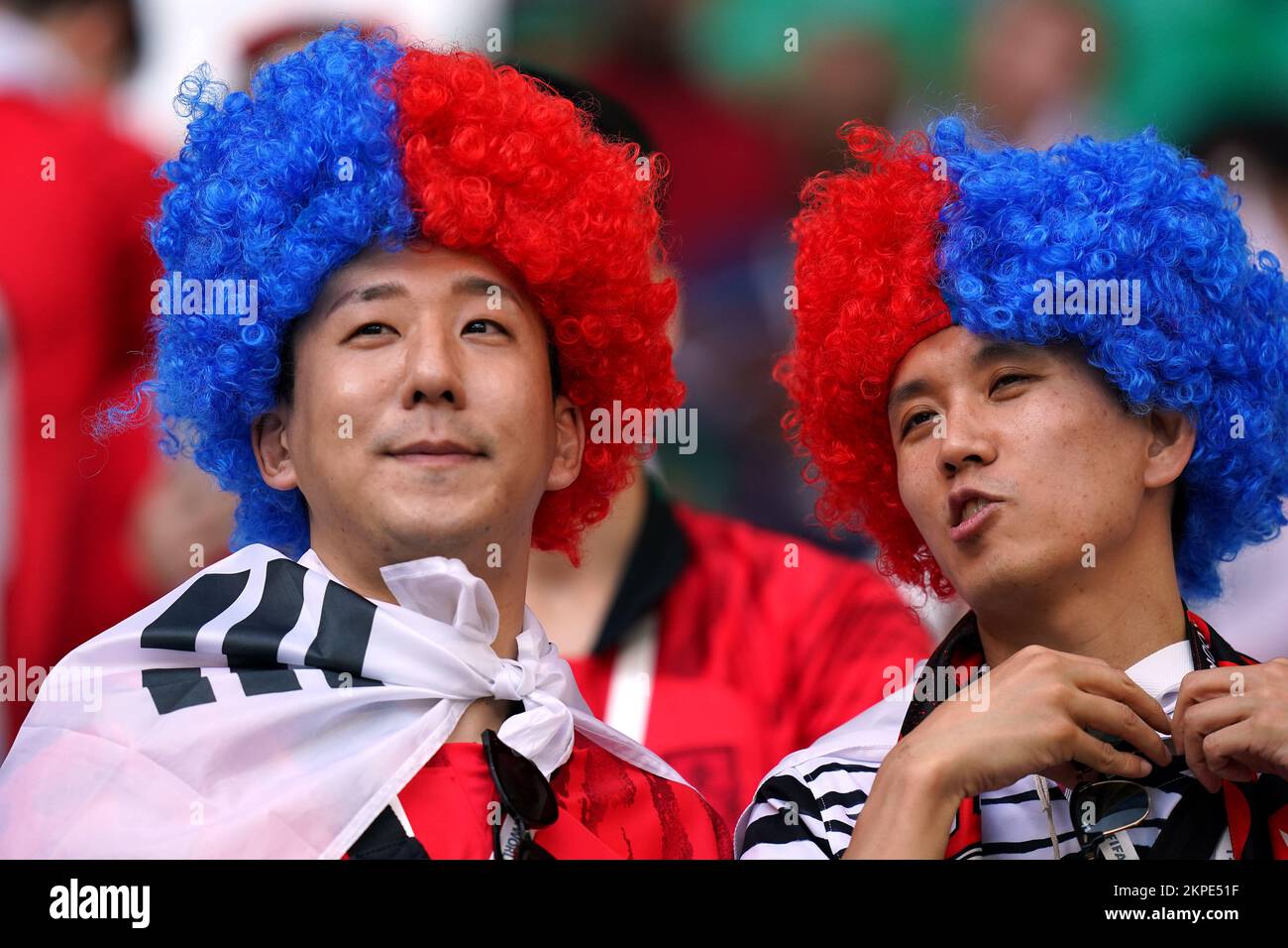 South Korea fans in the stands during the FIFA World Cup Group H match ...
