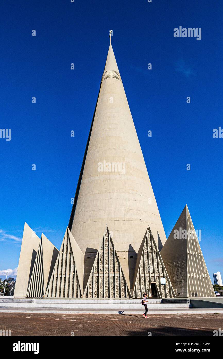 Cathedral of Maringá, postcard of the city located in the northern ...