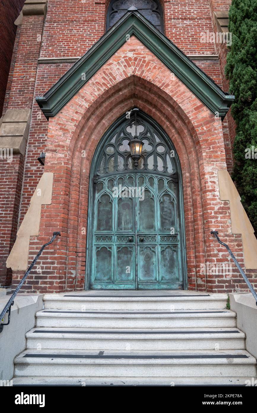 Church entrance with motion blur on the edges Stock Photo - Alamy