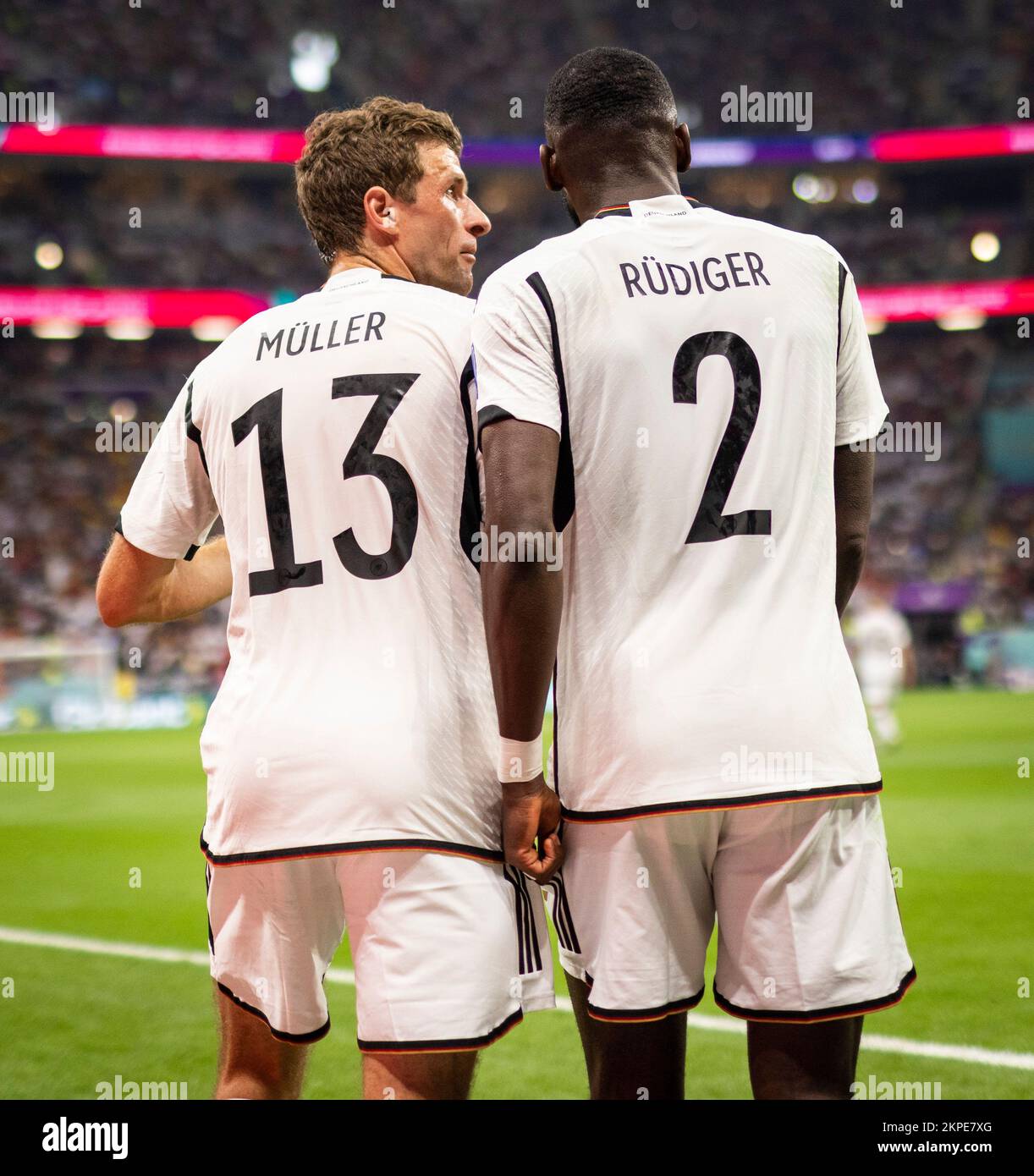 Doha, Qatar. 27th Nov, 2022. Thomas Müller (Deutschland), Antonio ...