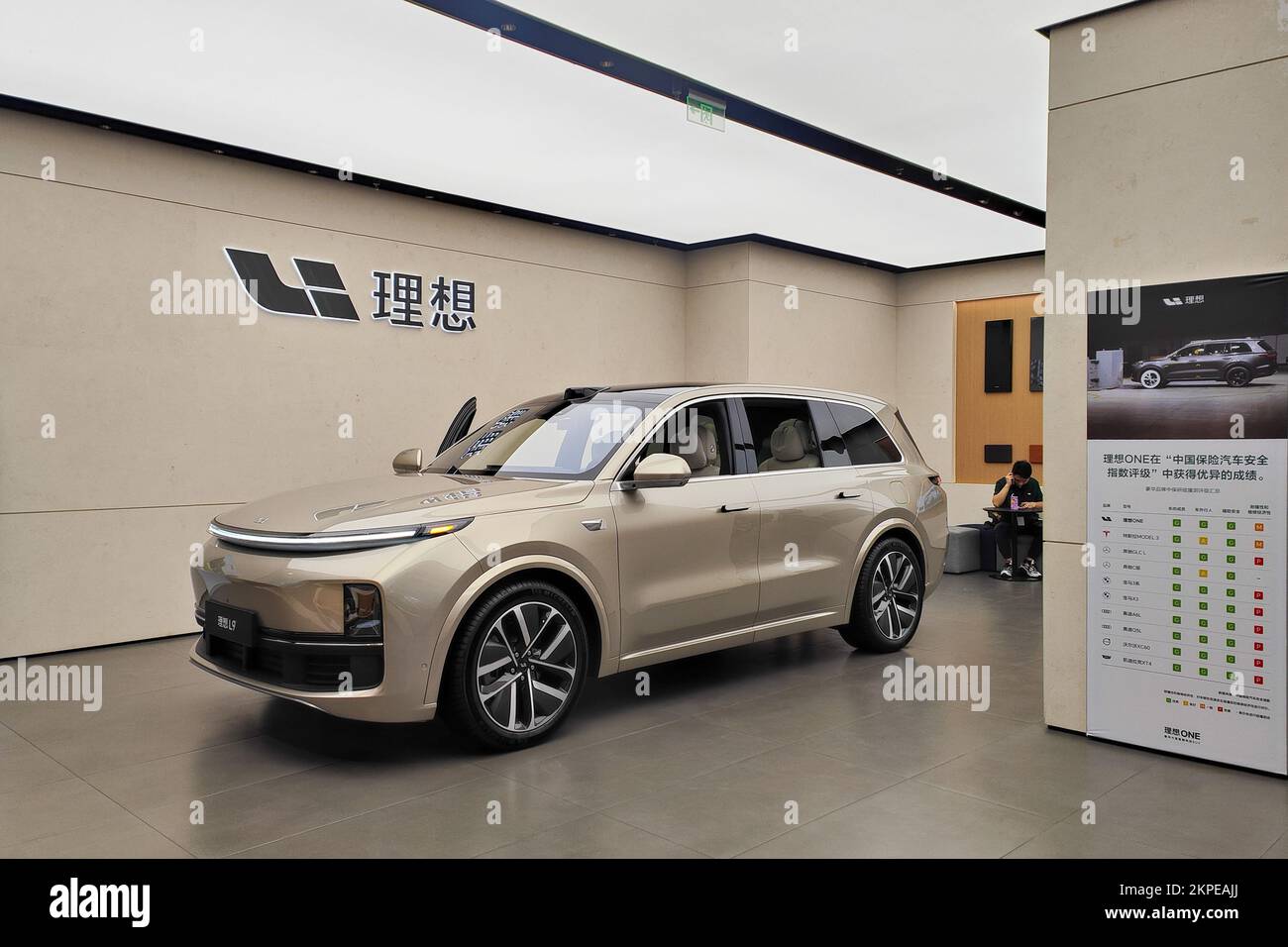 SHANGHAI, CHINA - NOVEMBER 28, 2022 - A Li One L8 electric vehicle is ...