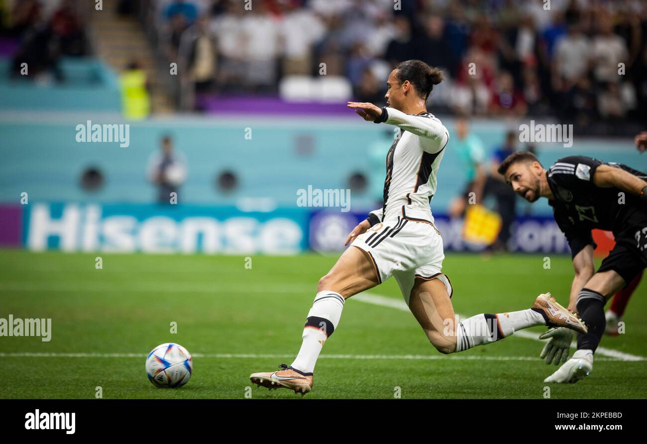 Doha, Qatar. 27th Nov, 2022. Leroy Sane (Deutschland) Germany - Spain ...