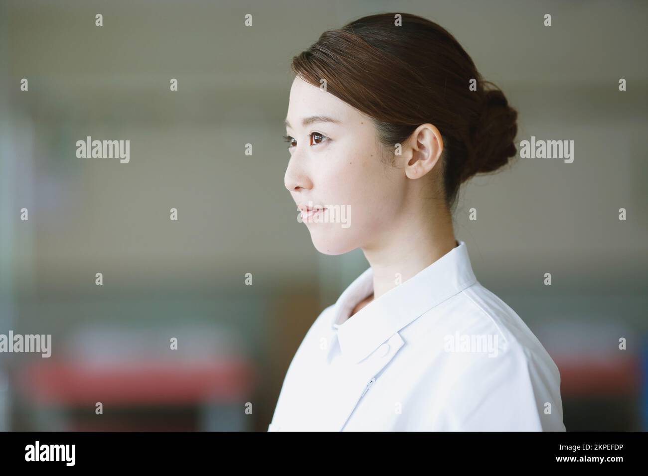 Young Japanese female nurse Stock Photo - Alamy