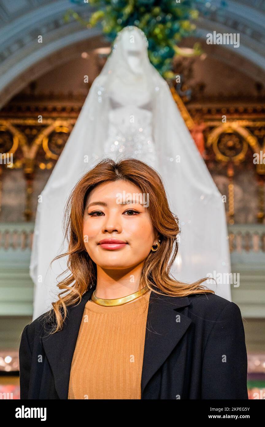 London, UK. 28th Nov, 2022. V&A's couture Christmas Tree installation ...