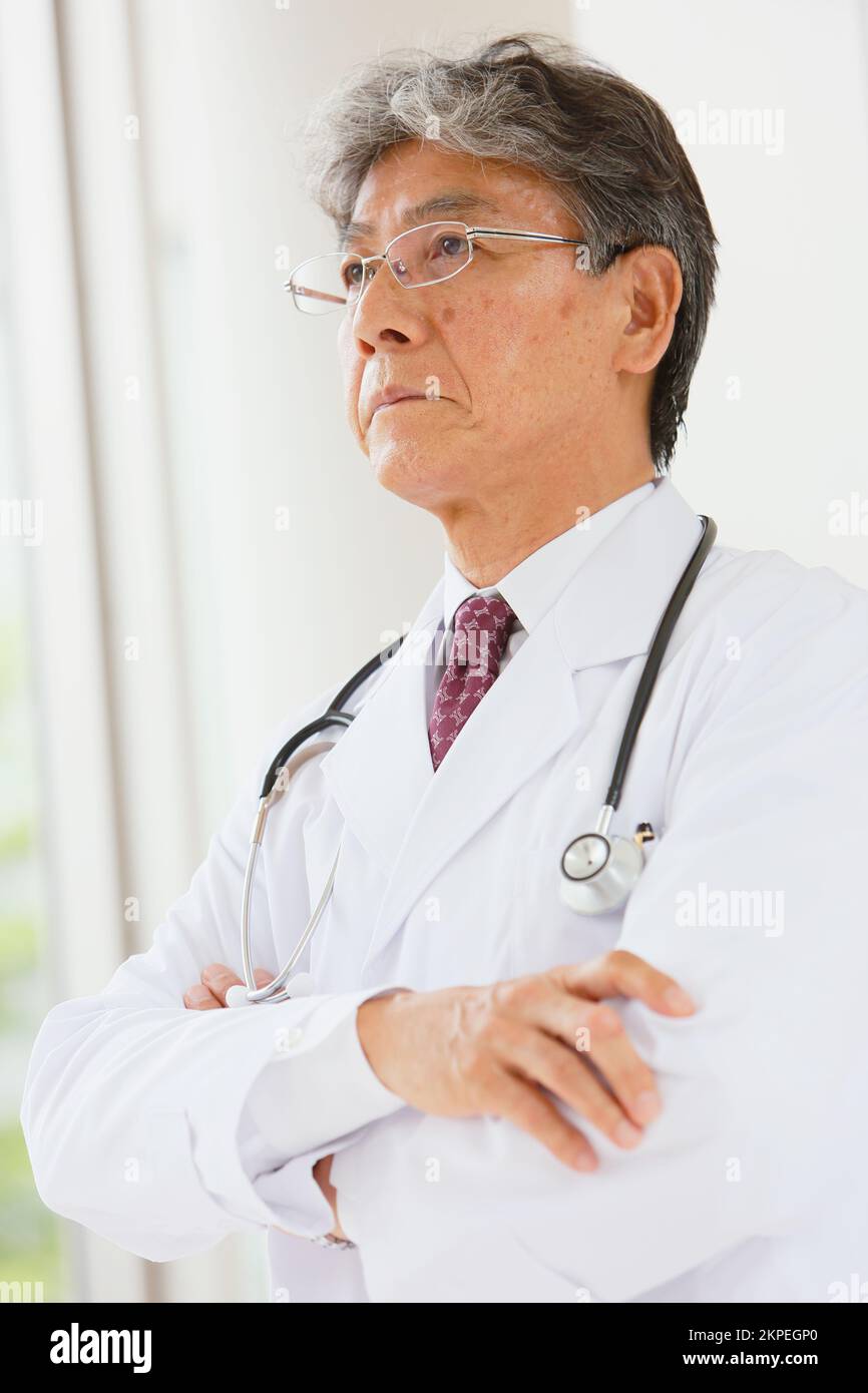 Japanese doctor in the hallway Stock Photo - Alamy