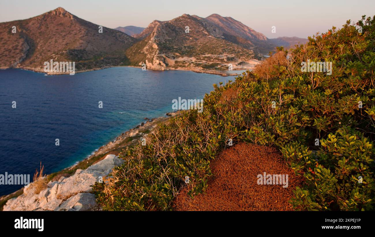 Southwestern tip of Turkey. Sunset from the ancient city of Datca ...