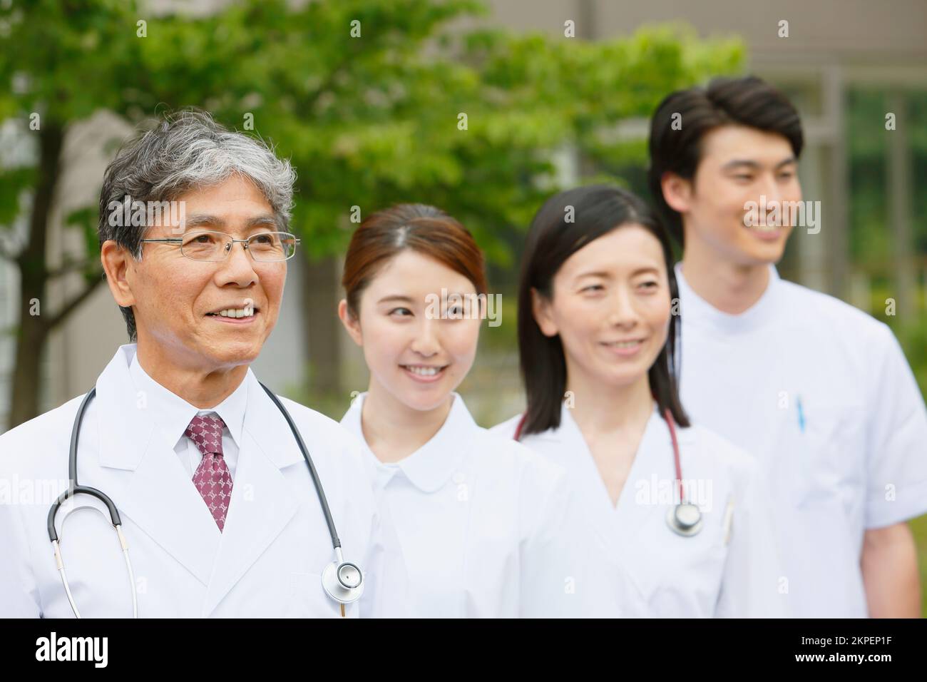 Smiling medical team Stock Photo - Alamy