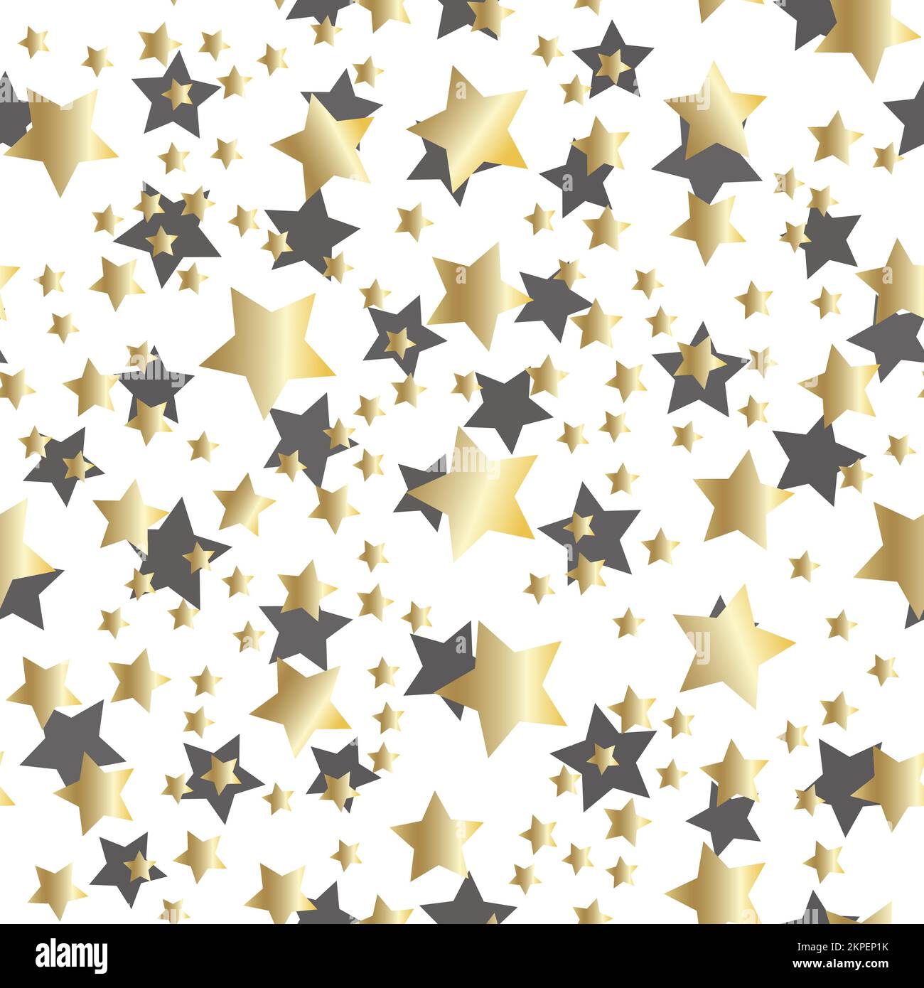 Golden stars background. Night sky seamless pattern Stock Vector Image ...