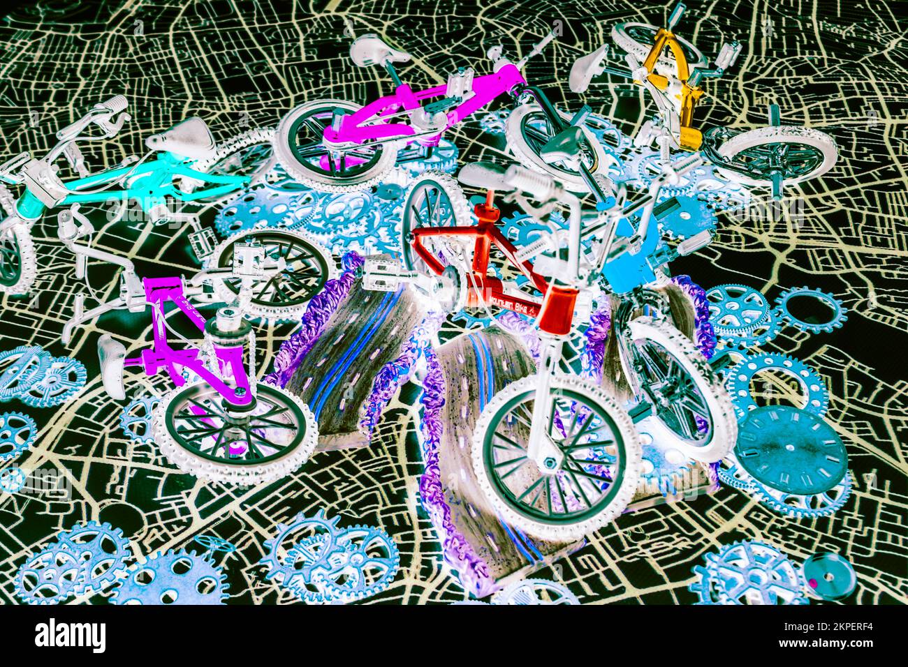 Roads and trails map hi-res stock photography and images - Alamy