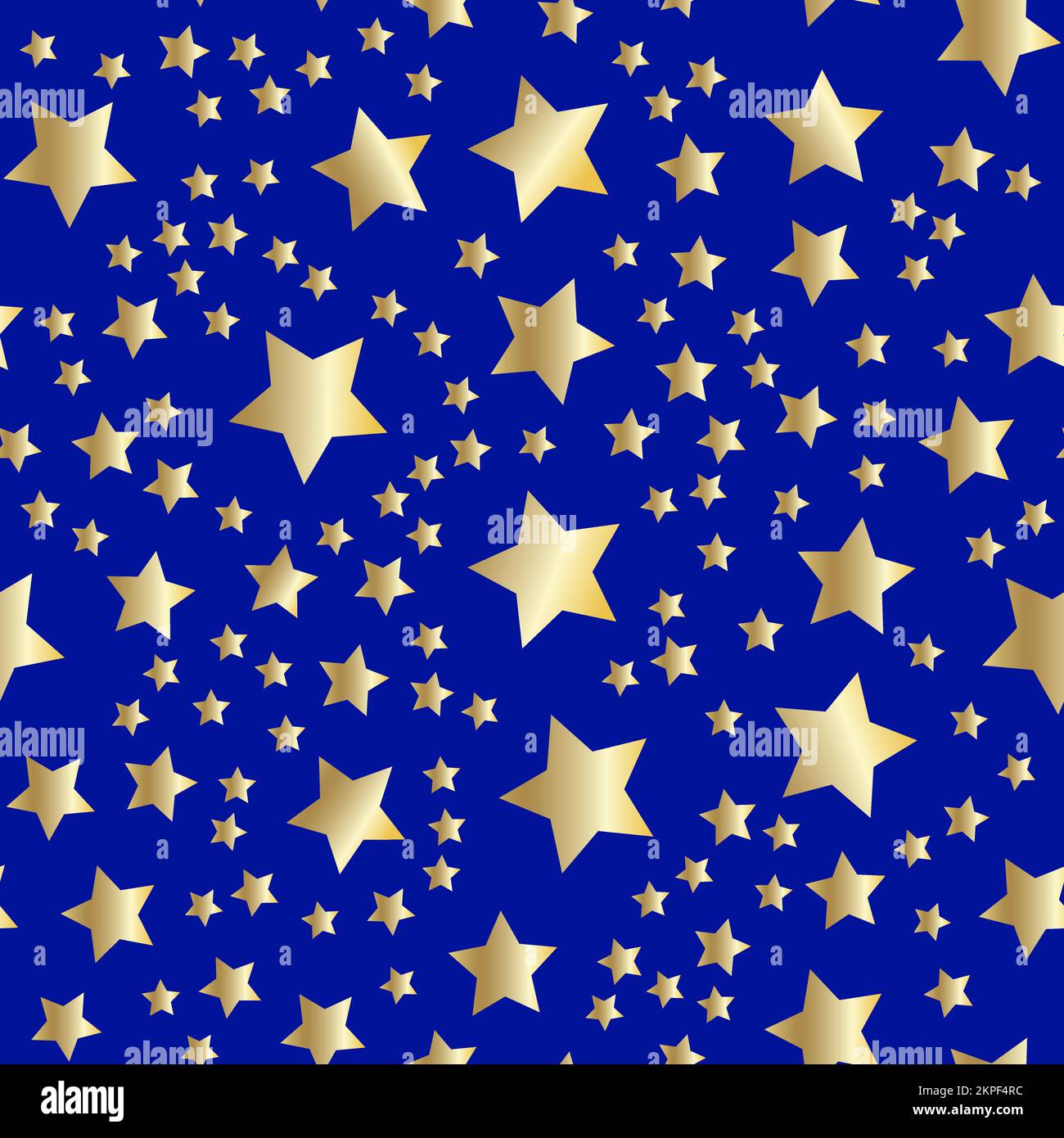 Golden stars background. Night sky seamless pattern Stock Vector Image ...