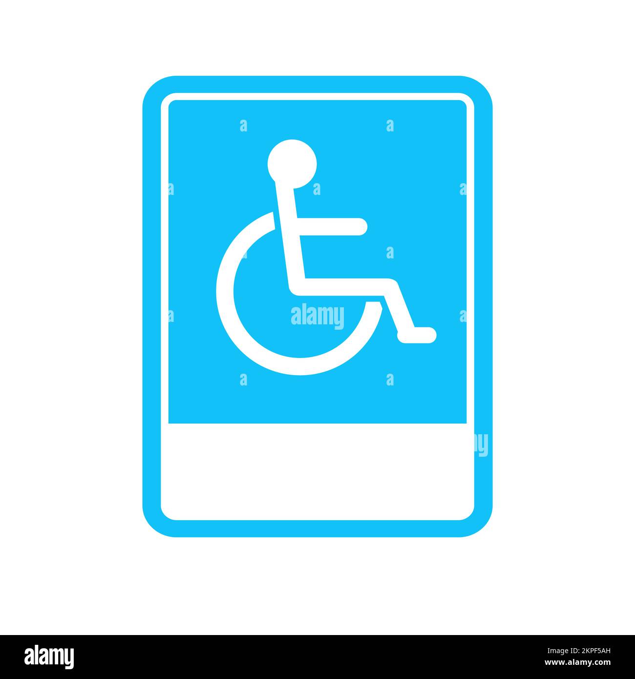 A vector of a wheelchair sign on a white background Stock Vector Image ...