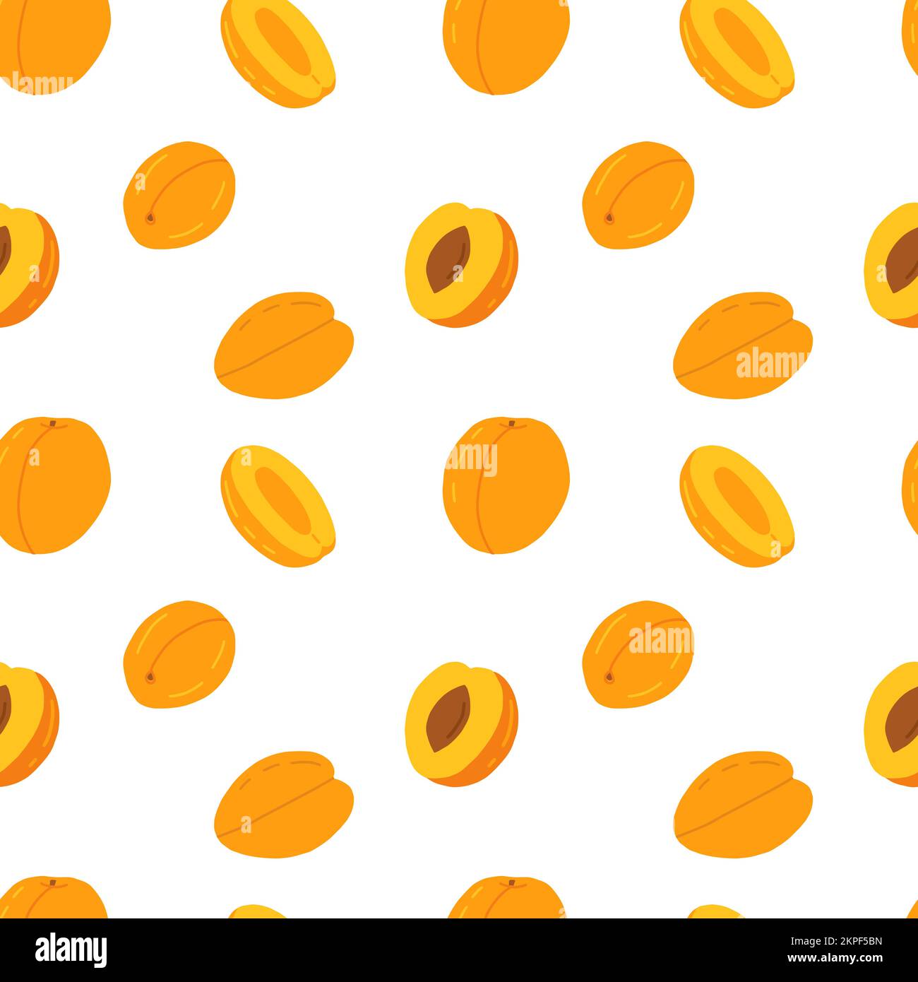 Vector cartoon apricot seamless pattern Stock Vector Image & Art - Alamy