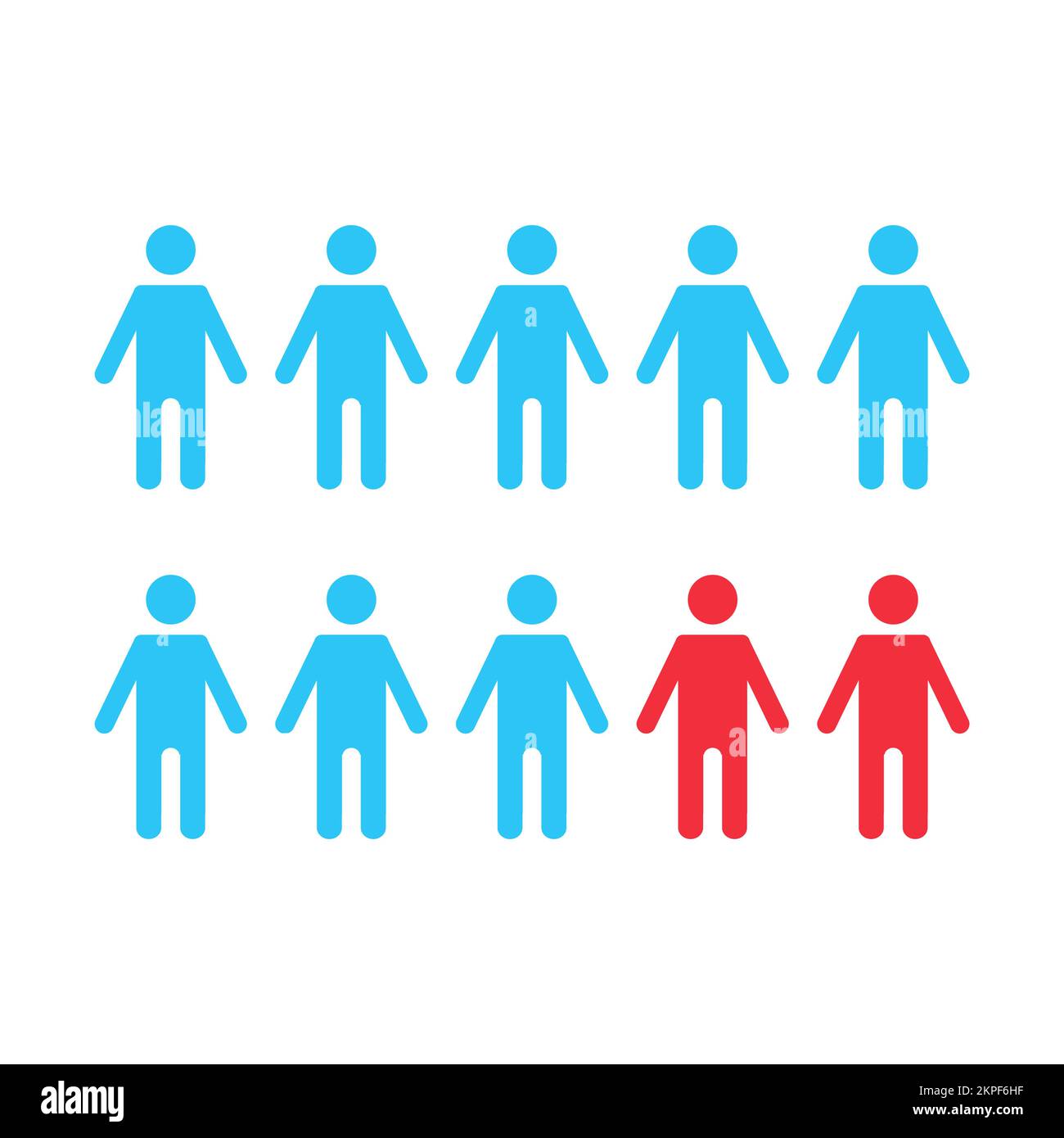 A vector of people icons two out of ten in red Stock Vector Image & Art ...