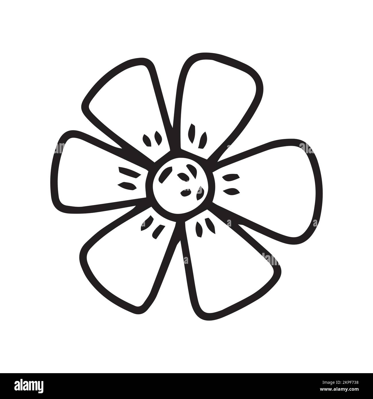 Doodle daisy vector illustration Stock Vector Image & Art - Alamy