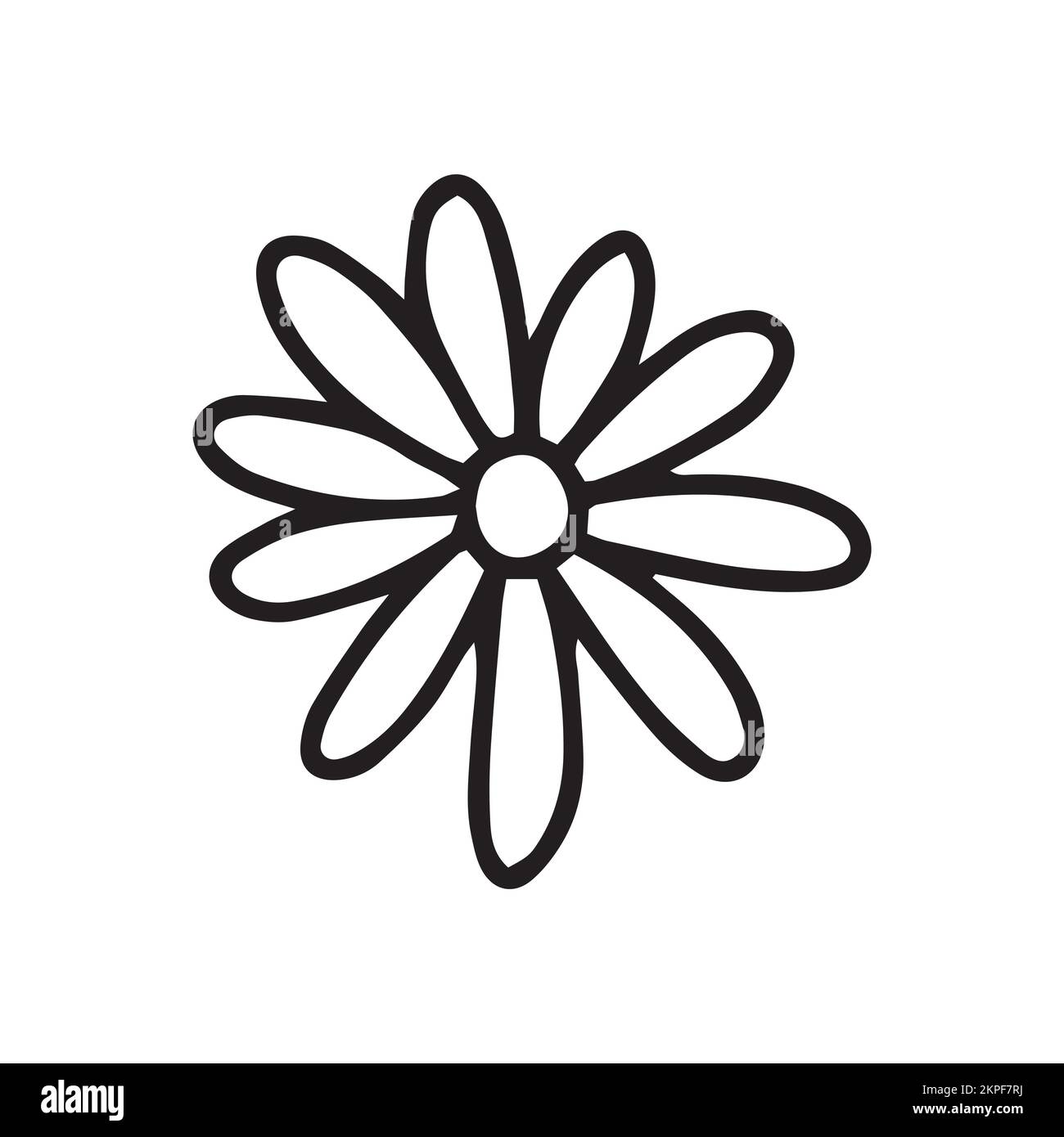 Doodle daisy vector illustration Stock Vector Image & Art - Alamy