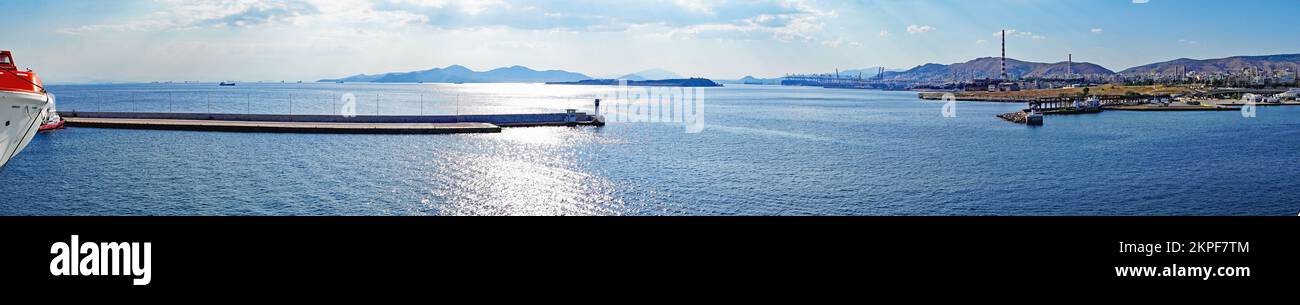 Panoramic of port of Athens, Greece, Europe Stock Photo - Alamy