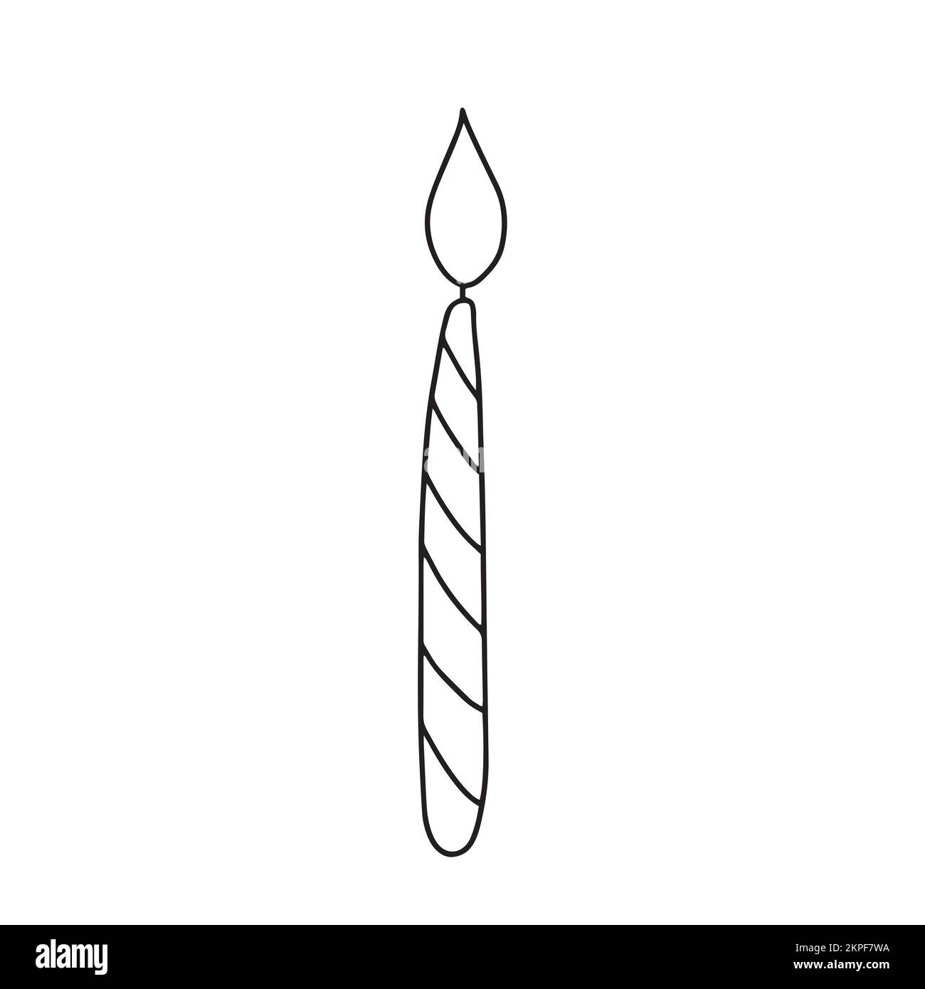Vector doodle candle illustration Stock Vector Image & Art - Alamy